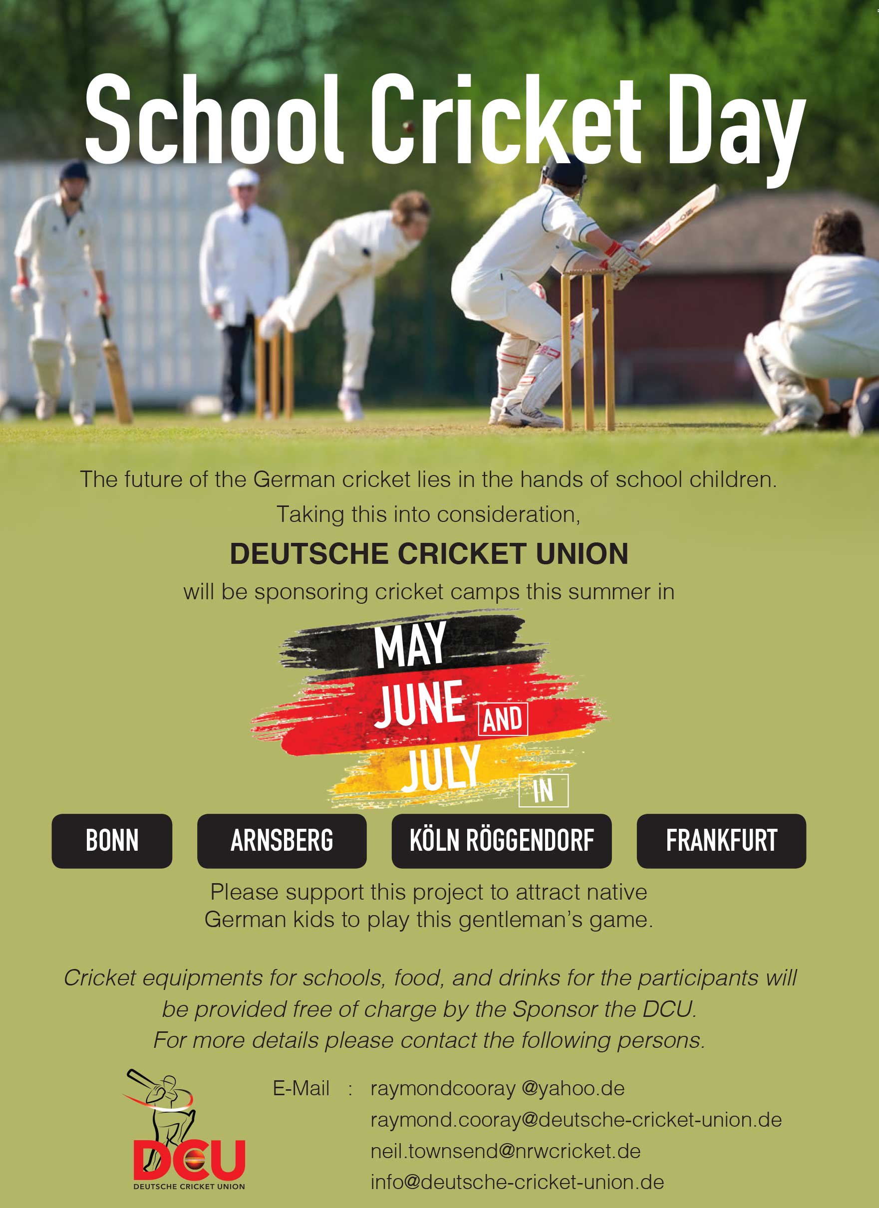School Cricket Day – DCU